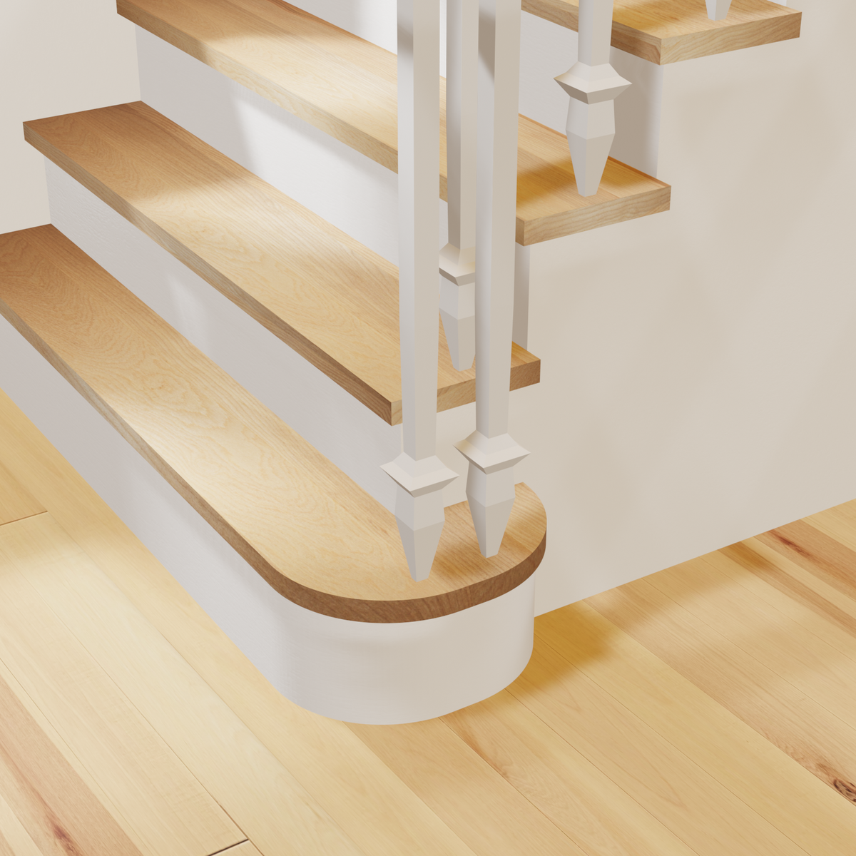 Birch Starter Tread – Hardwood Stairs Direct