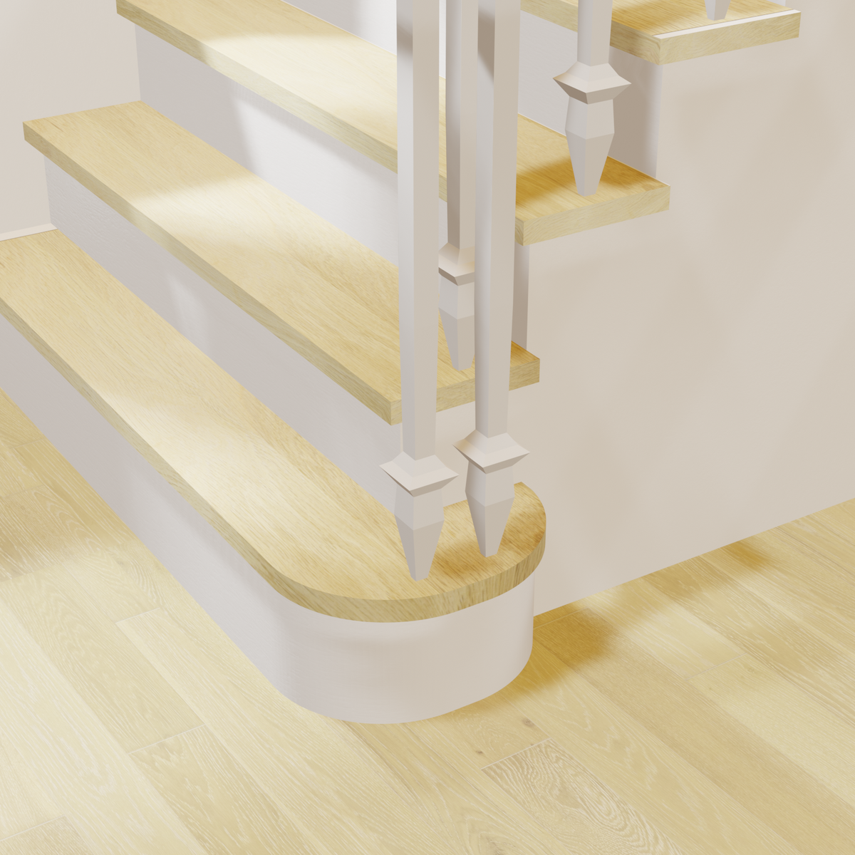 White Oak Starter Tread – Hardwood Stairs Direct