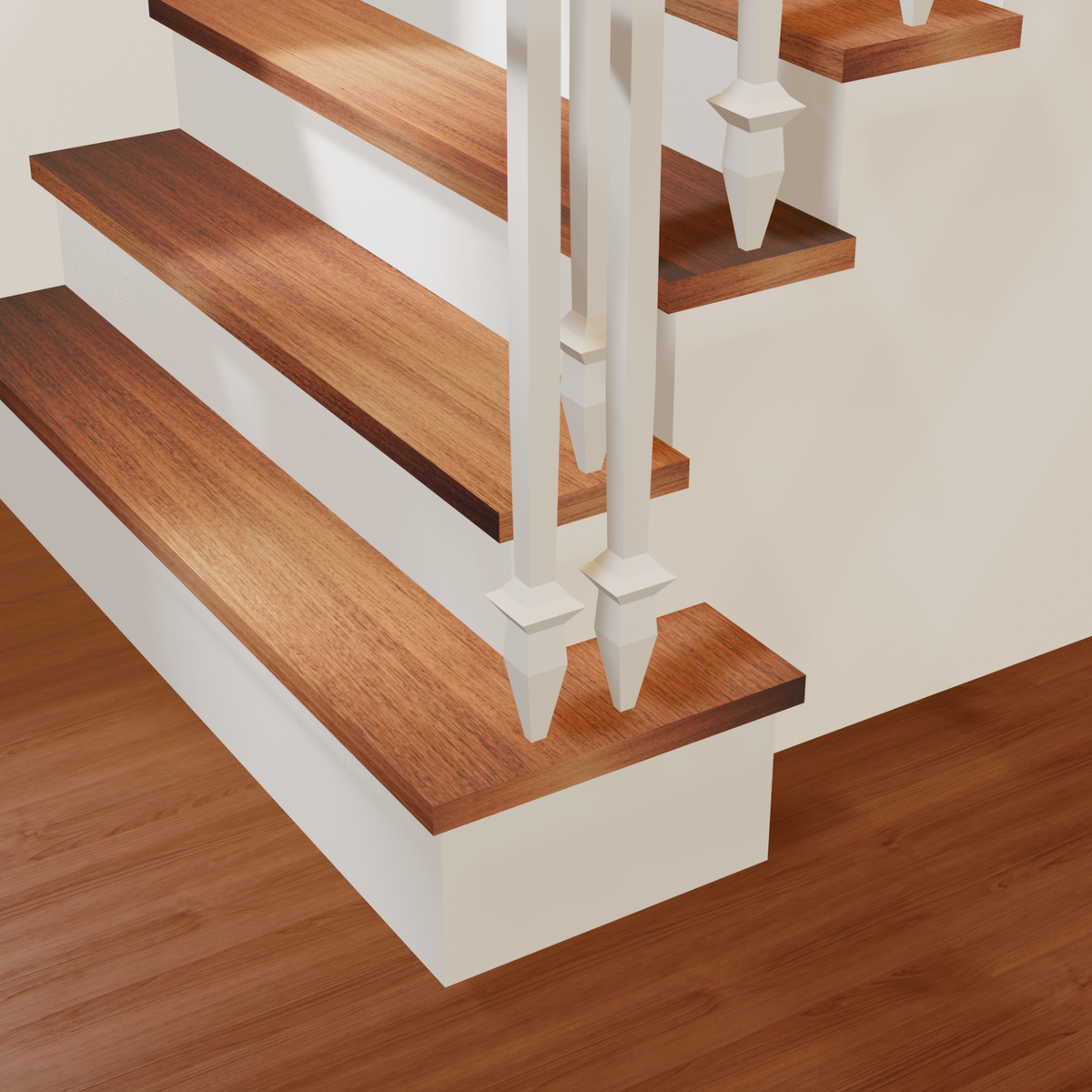 Brazilian Cherry Square Starter Tread – Hardwood Stairs Direct